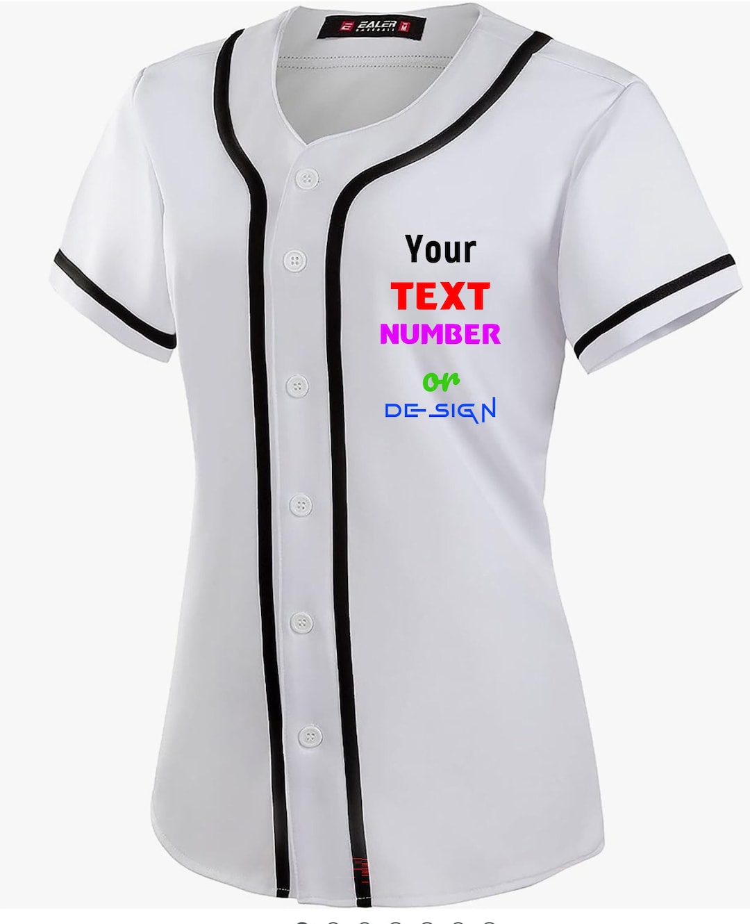 Custom Women BASEBALL Jerseys With Buttons | Your Texts, Numbers ...