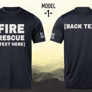 Custom FIRE RESCUE Staff Shirt I Custom FIRE Rescue With Your Text ...