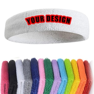 Custom Text, Design, Image Applied SWEAT HEADBANDS, Customized ...