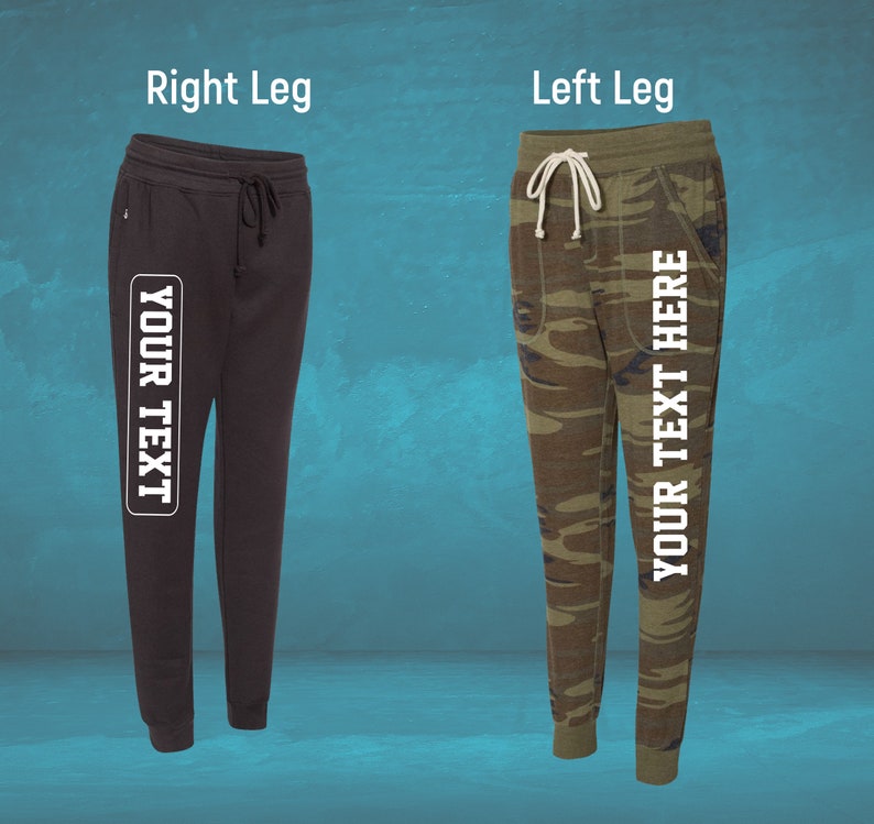 Custom Text Joggers, Personalized Sweatpants, Matching Bridal Party ...