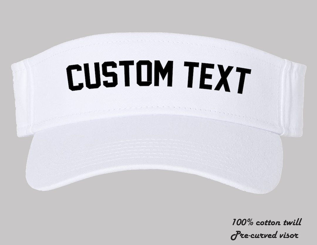 Custom VISORS, Personalized Visors With Your Text, Number, Design ...