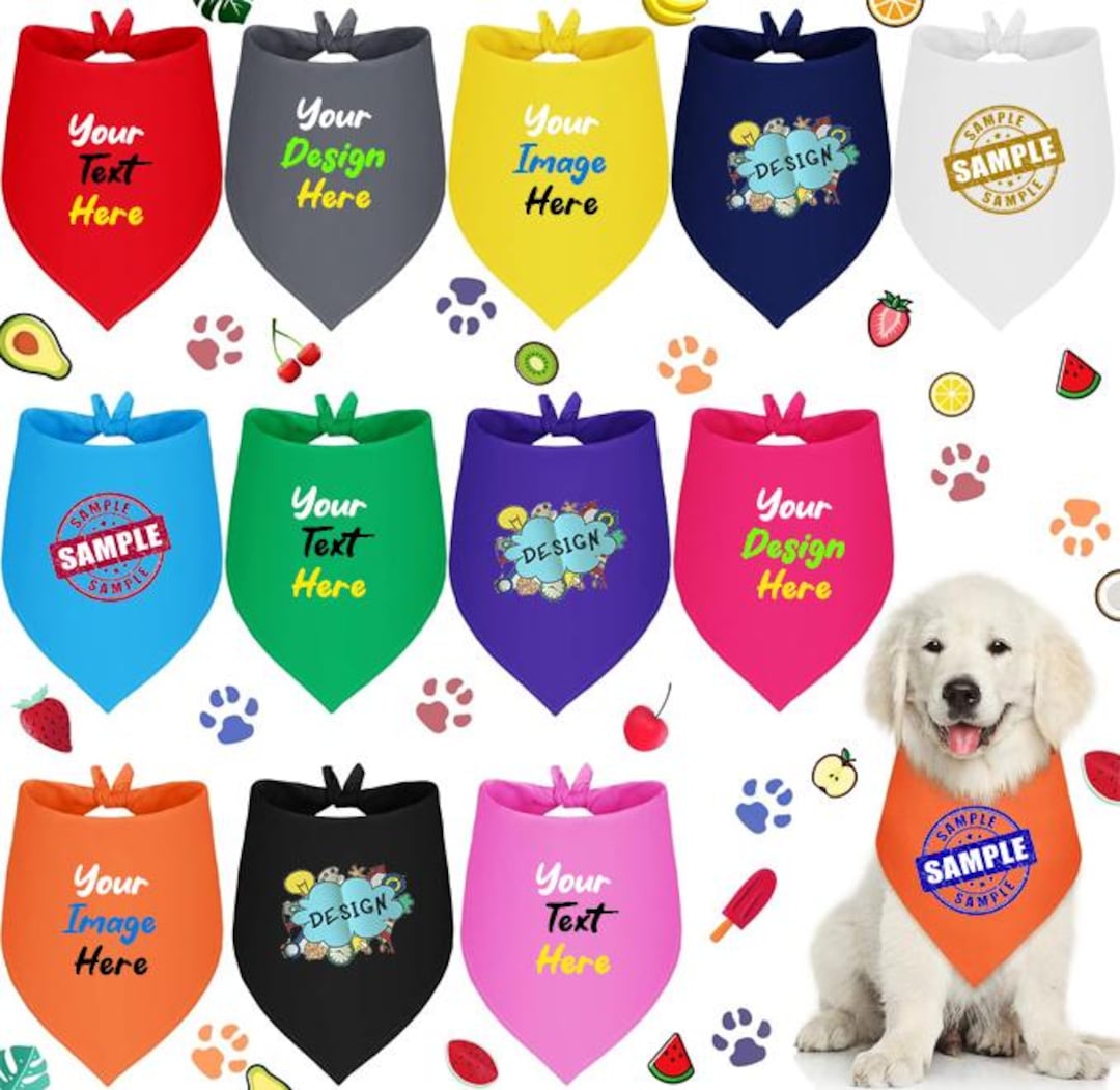 Custom Dog Bandana, Adjustable Triangle Scarf, Personalized Pet Gift - Etsy