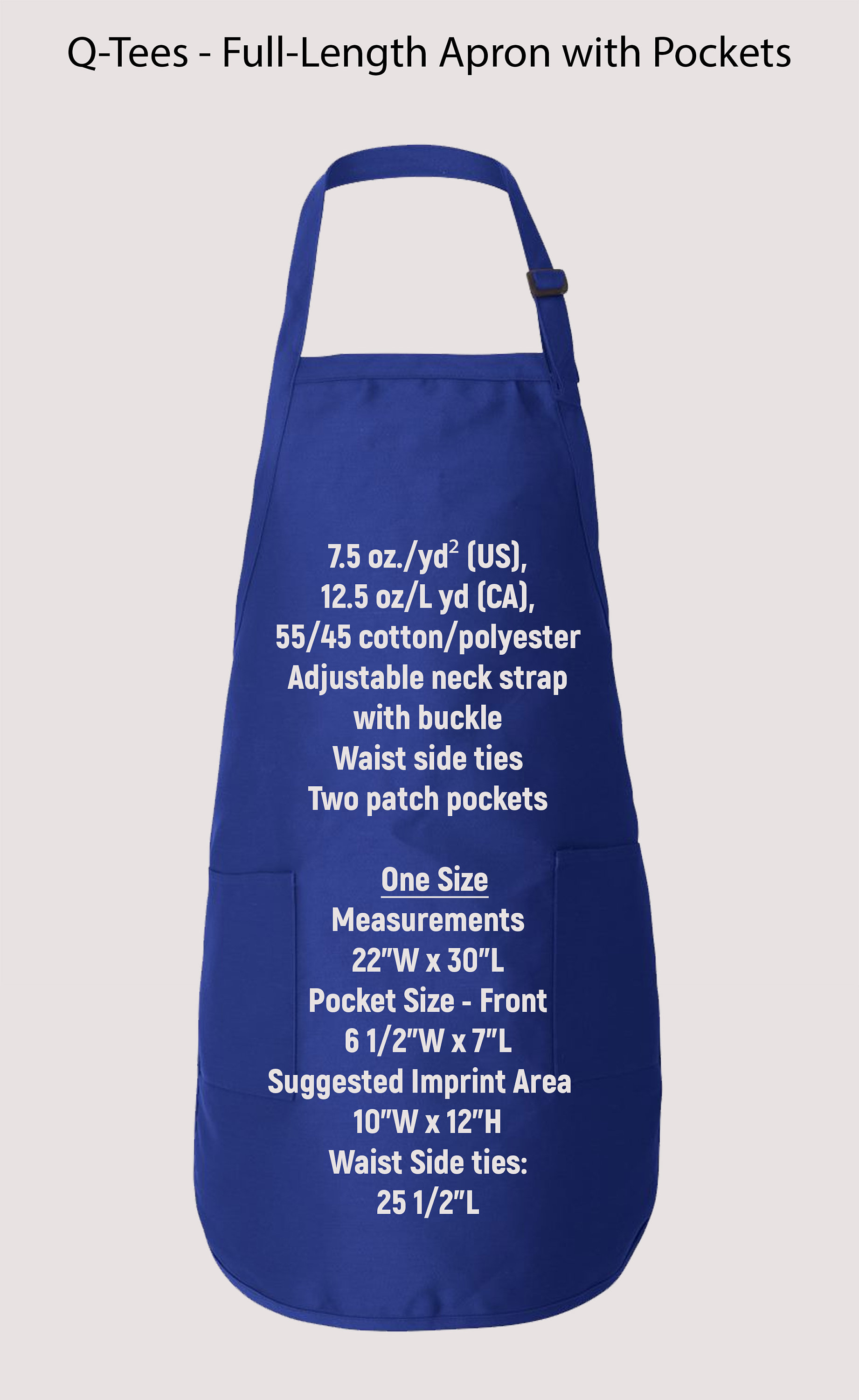 Custom Text, Design, Image Applied Full Length APRONS, Customized Waist ...