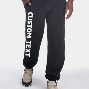 Custom Closed Bottom SWEATPANTS for Men, Women, Youths, Personalized ...