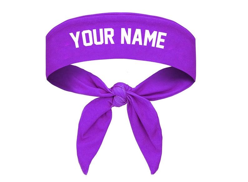 Custom Tie Headband, Personalized Text, Design, Image - Etsy