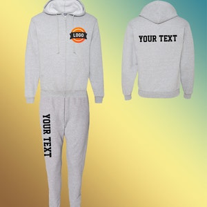 Custom Zip SWEATSUITS for Men, Women and Youths, Matching Hooded Zipped ...