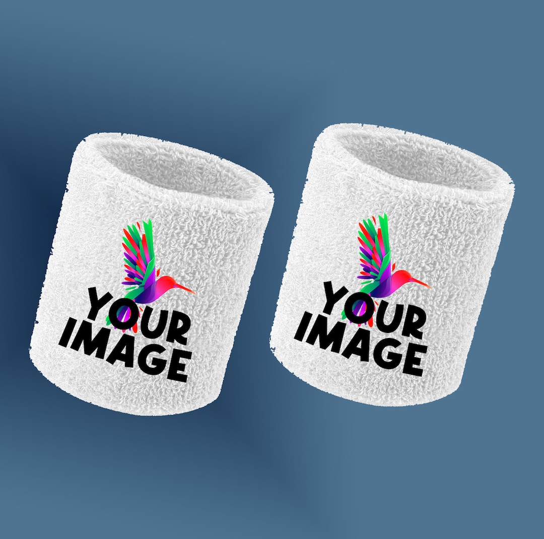 Custom Text Design Image Applied SWEAT WRISTBANDS Customized custom-text-design-image-applied-sweat-wristbands-customized