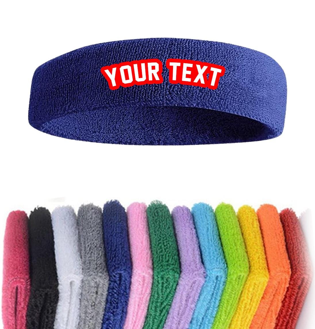 Custom Text, Design, Image Applied SWEAT HEADBANDS, Customized ...