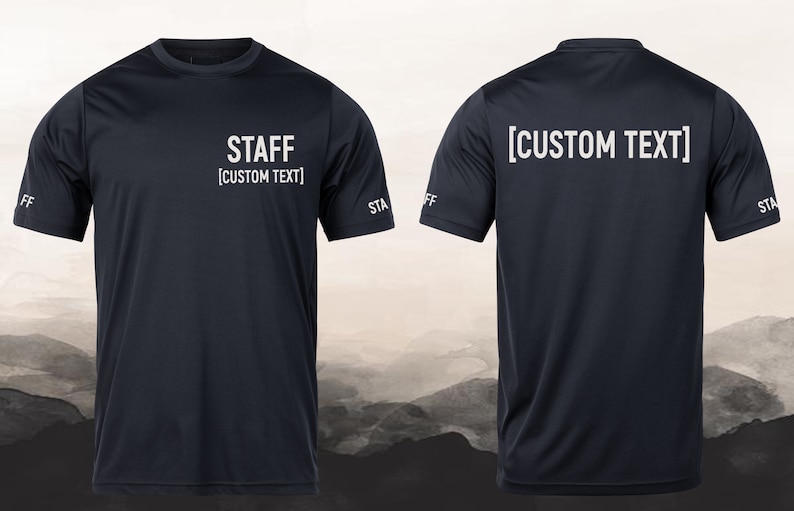 Custom STAFF T-shirt, Personalized Work Apparel - Etsy
