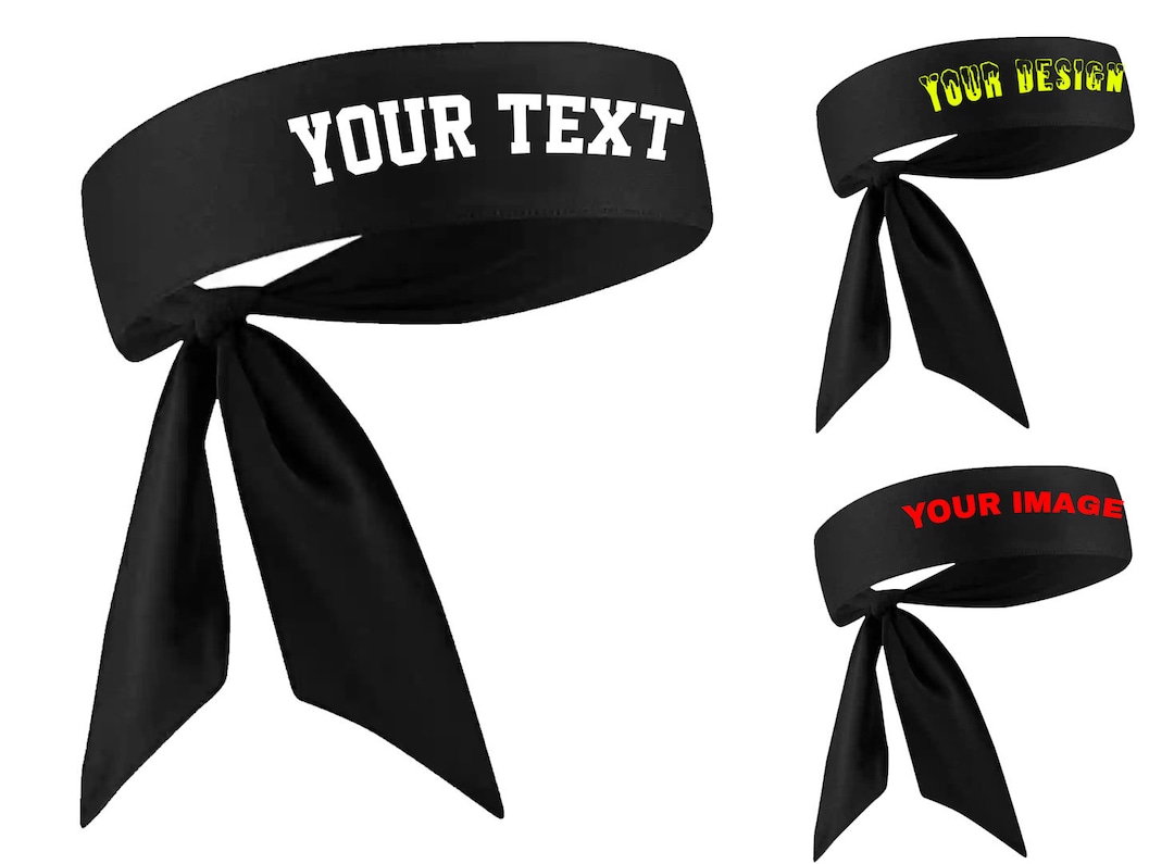 Custom Tie Headbands, Text, Design, Image Applied TIE HEADBANDS ...