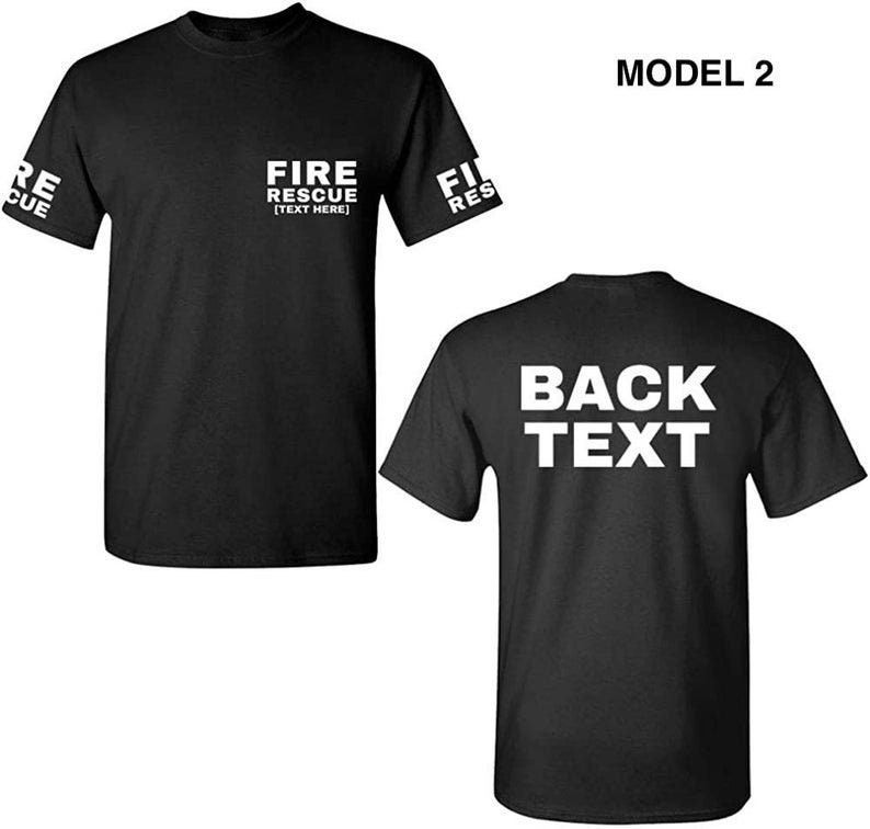 Custom Fire Rescue Staff Shirt, Personalized Text Shirt - Etsy