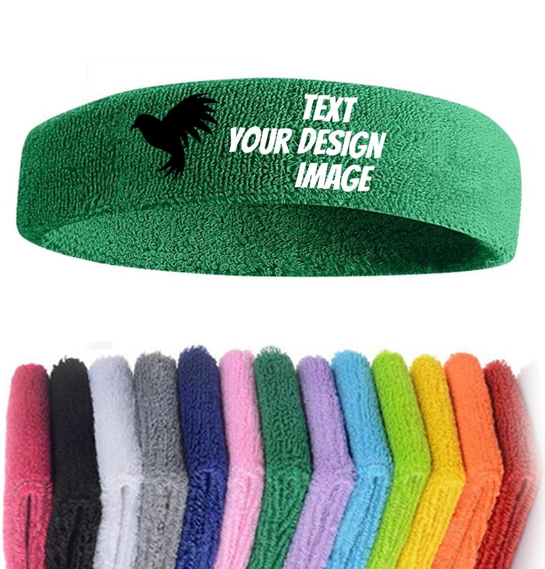 Custom Text, Design, Image Applied SWEAT HEADBANDS, Customized ...