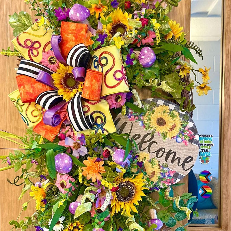 Spring Wreath Signs - Etsy