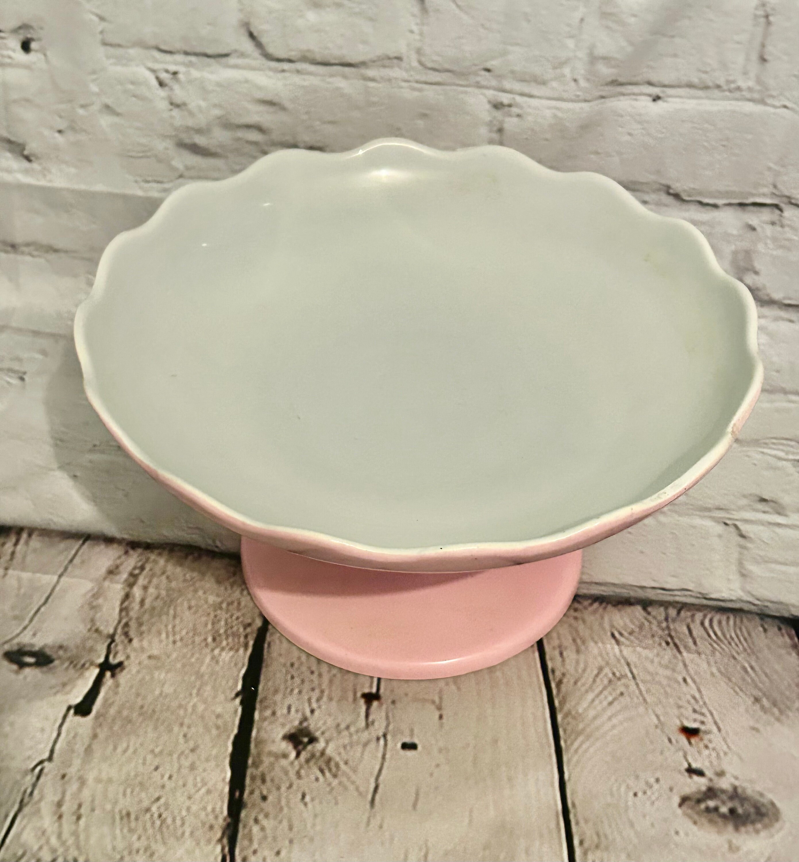 1956 Hull Pink Pastel Sun Valley Cake/ Pedestal - Etsy