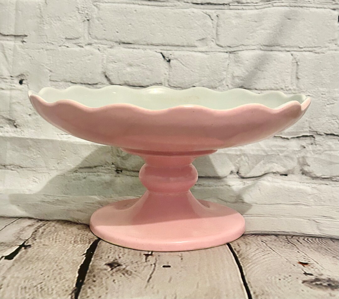 1956 Hull Pink Pastel Sun Valley Cake/ Pedestal - Etsy