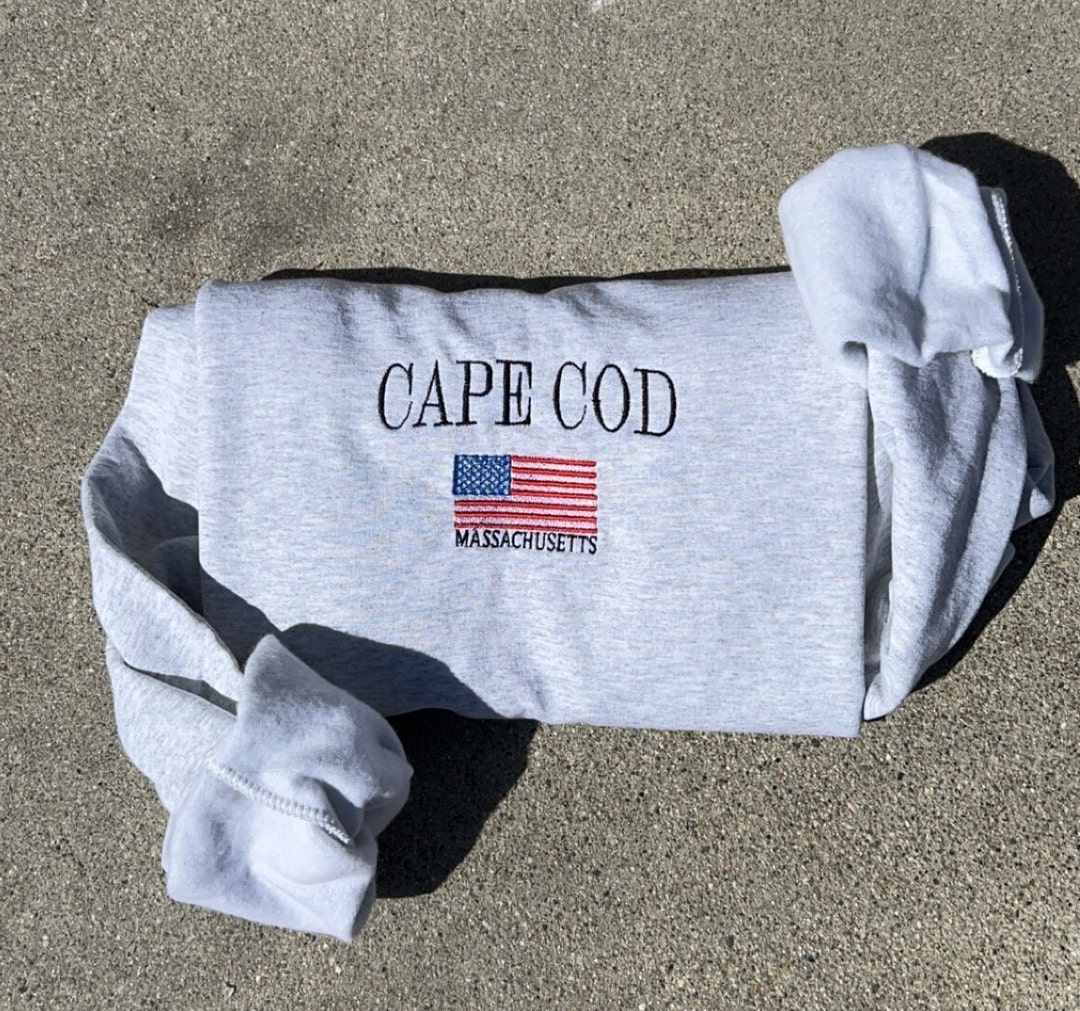 Cape Cod Embroidered Custom Sweatshirt | Vintage Style Cape Cod ...