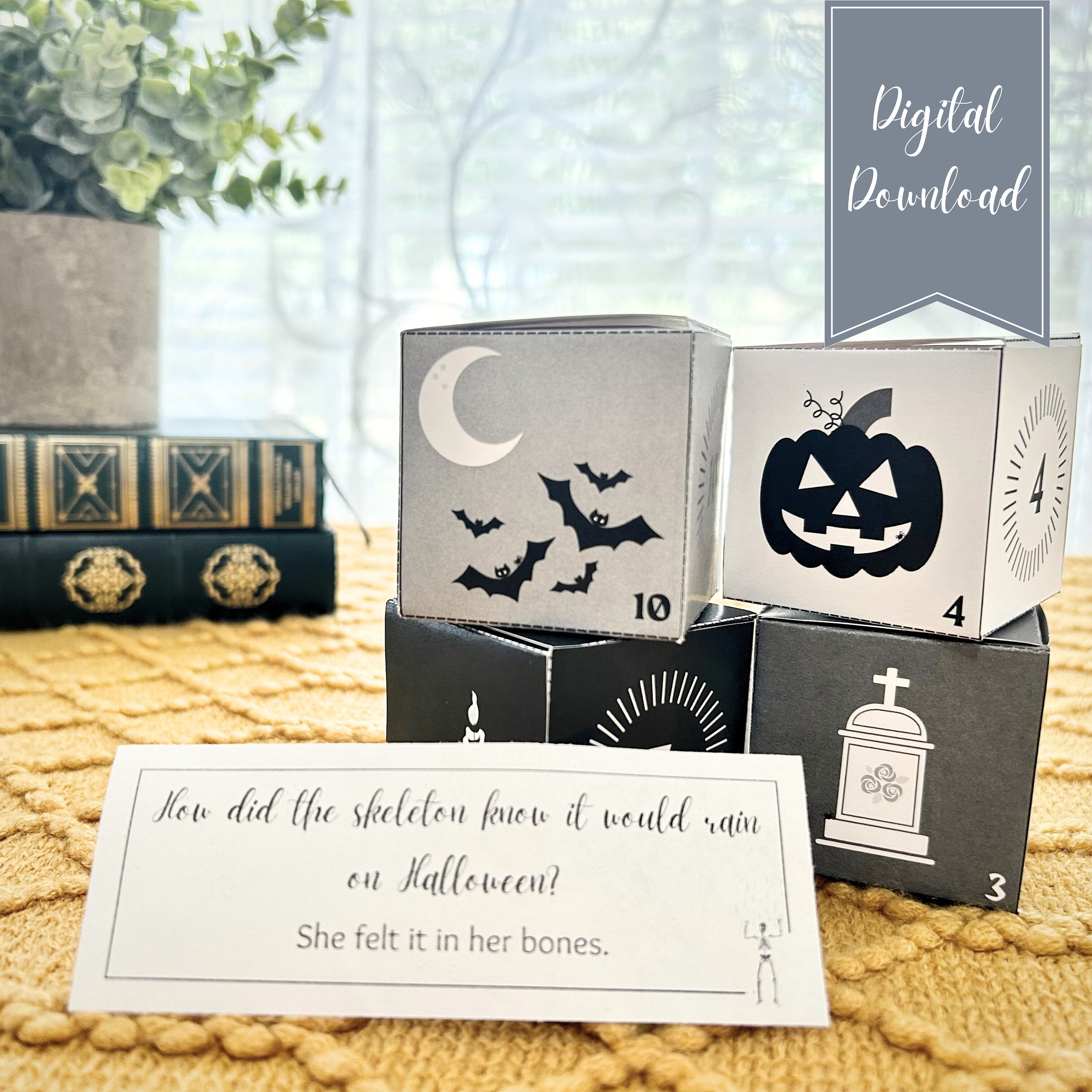 Spooky Halloween Countdown Boxes | 13 Printable 2-inch Boxes - Etsy
