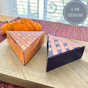 Thanksgiving Pie Treat Boxes | Printable Favor Boxes - Etsy