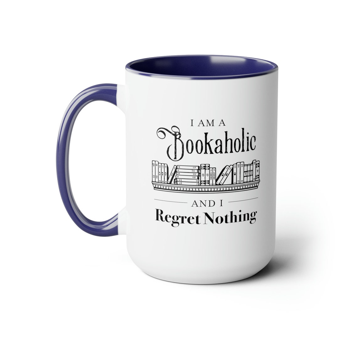 Vintage Bookaholic Mug for Bibliophiles, Bookworm Gift, 15oz Bookish ...