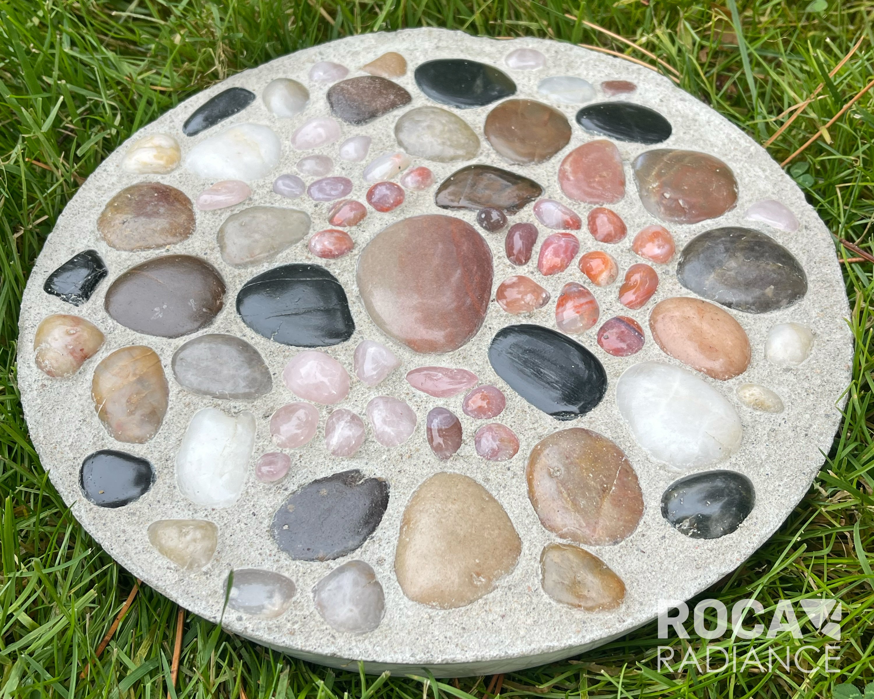 Rose Quartz Love Garden Stepping Stone Valentines Gift, Cobblestone ...