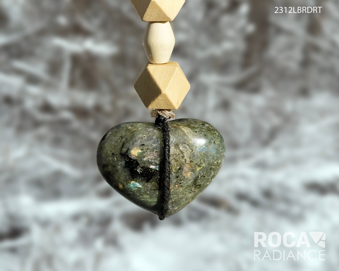 Green Labradorite Love Stone Heart Wall Hanging Art, Boho Wall Decor ...
