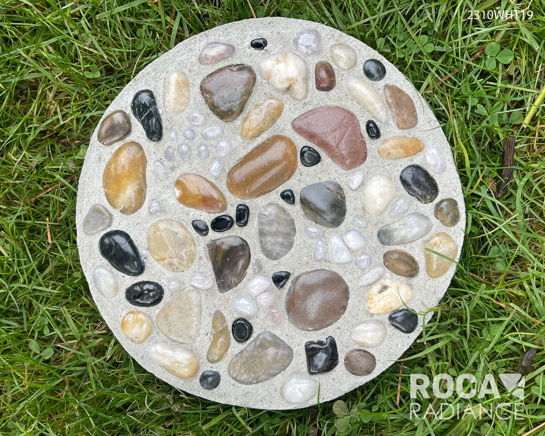 Cobble Stone, Garden Stepping Stone, Garden Decor, River Rock, Quartz ...
