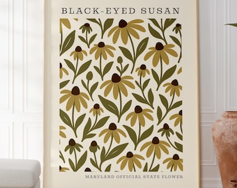 Maryland Black-eyed Susan State Flower Print / Printable / Art ...