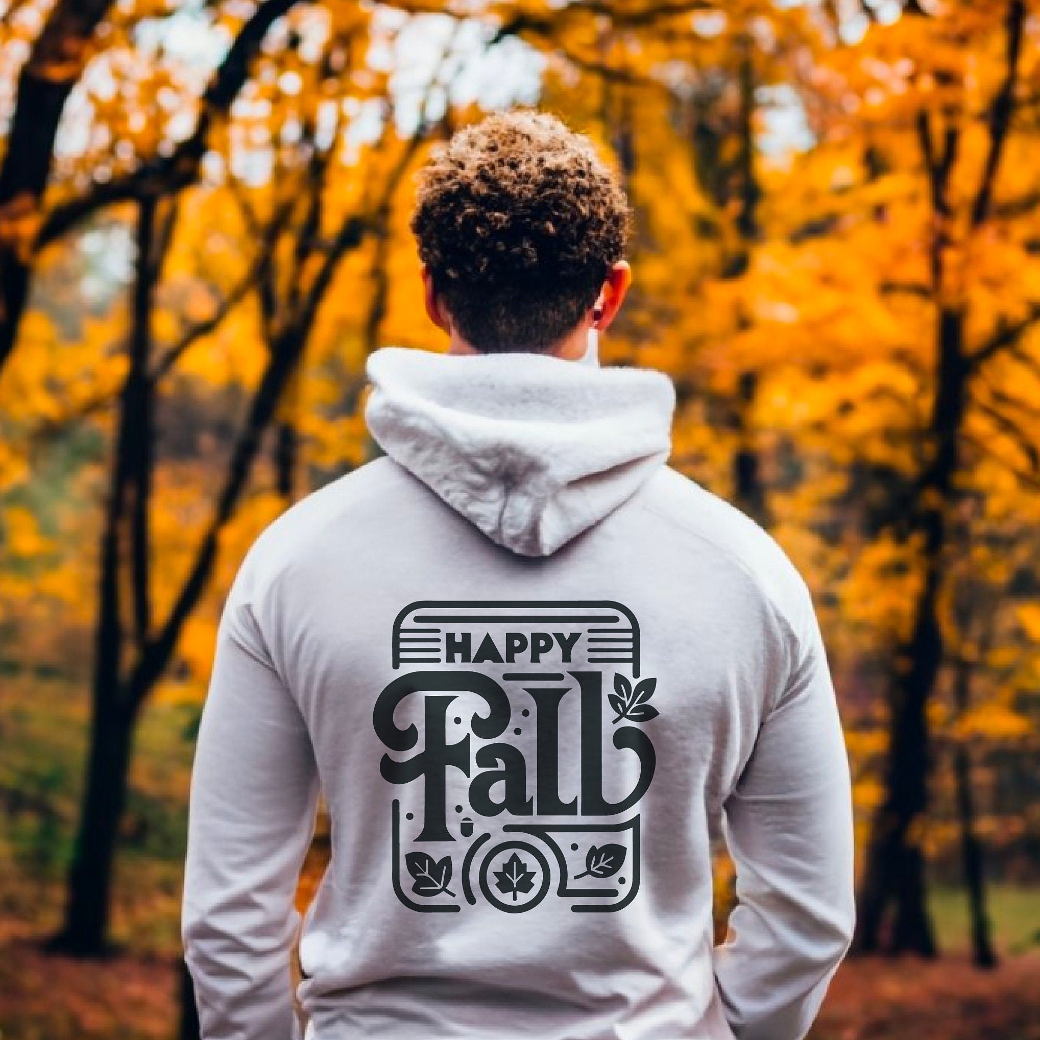 Happy Fall Cozy Autumn Unisex Hoodie Seasonal Thanksgiving Warmth ...