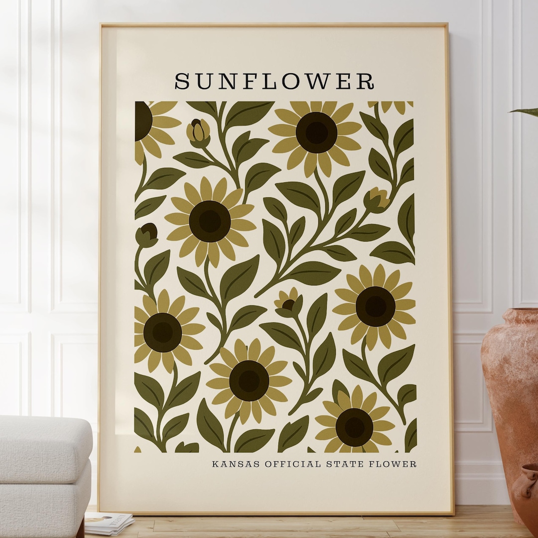 Kansas State Flower Art Print – Sunflower| Digital Download - Etsy