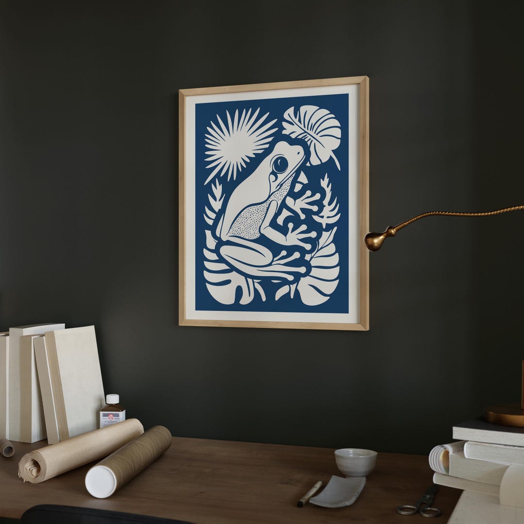 Coquí Frog Puerto Rican Art Print | Boricua Home Decor | Mid Century ...