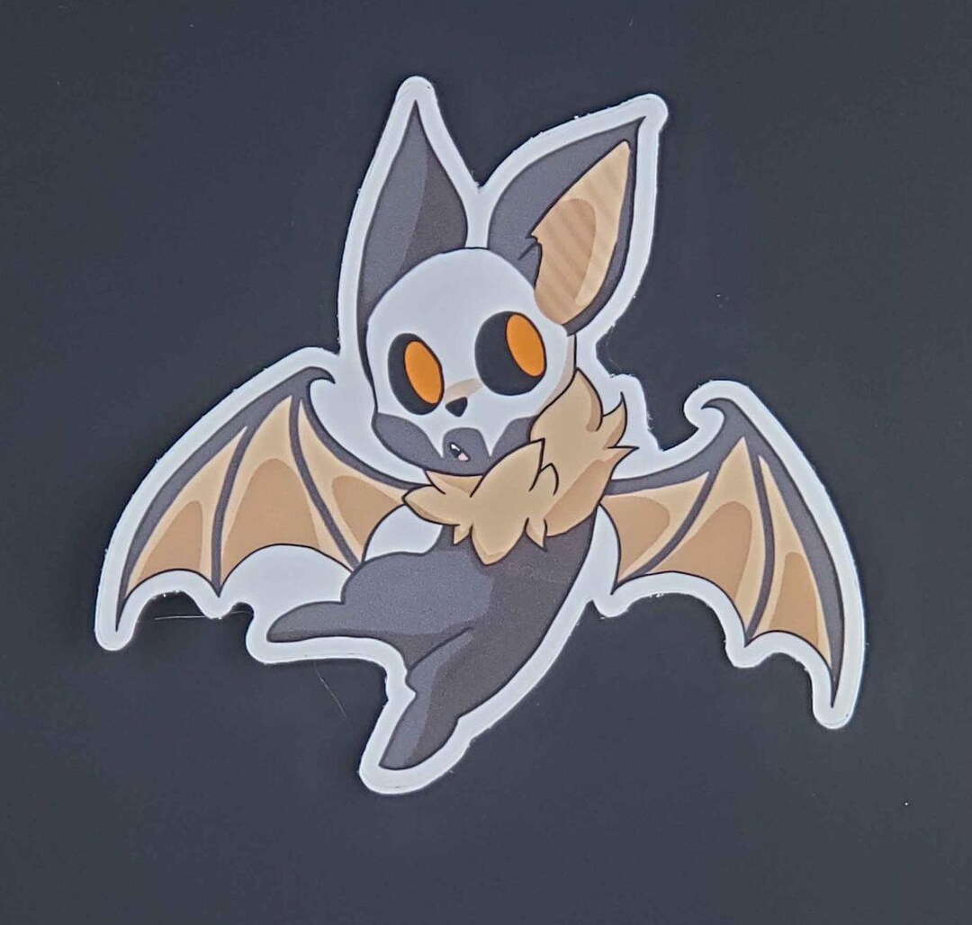 Halloween Skull Bat Sticker - Etsy