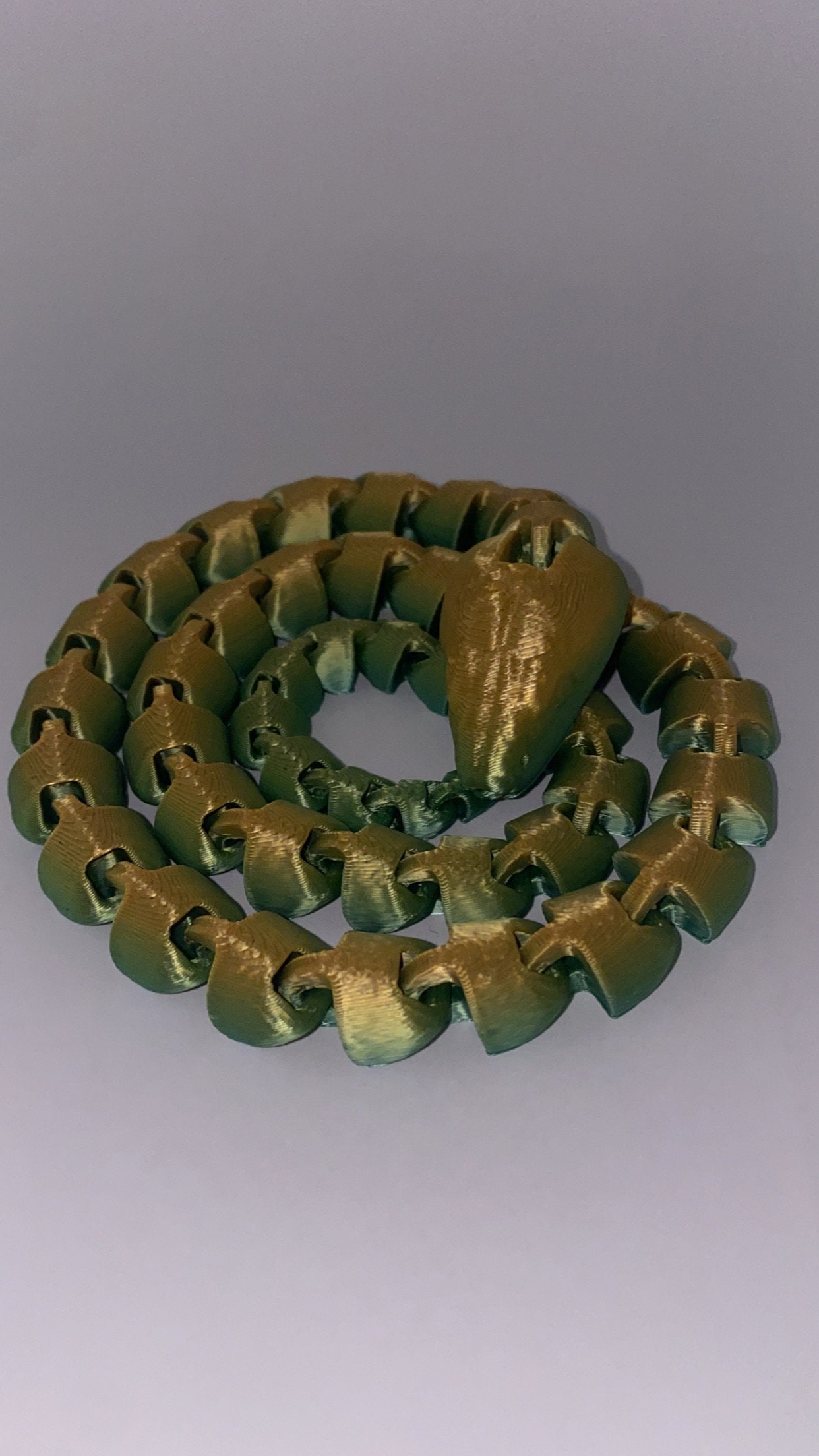 Unique 3D Printed Articulated Snake - Handcrafted Serpent Sculpture - Etsy