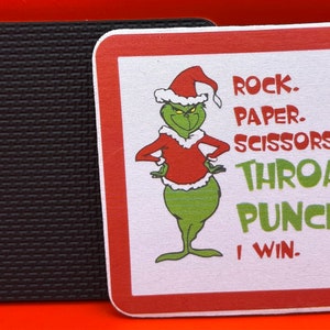 Christmas, Grinch, Square House Coasters (set of 2 Identical) Home ...