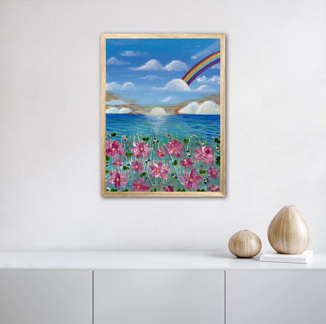 Original Art - Rainbow Magic by the Ocean - Etsy