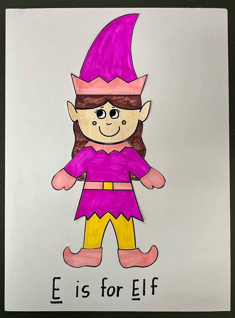 Build an Elf (girl) Color-in Version - Etsy