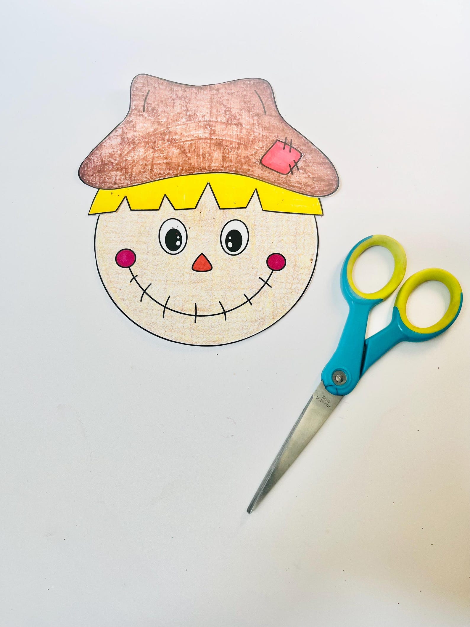Build a Scarecrow Head color In - Etsy