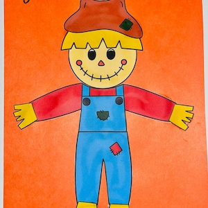 Build a Scarecrow Cut and Paste Printable - Etsy
