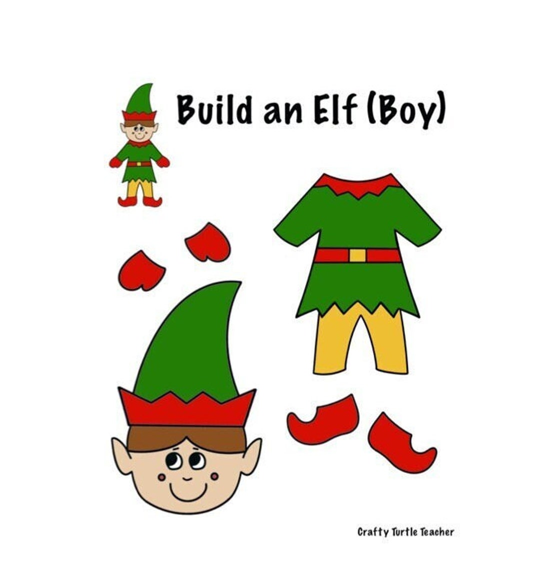 Build an Elf (boy) Colored Version - Etsy