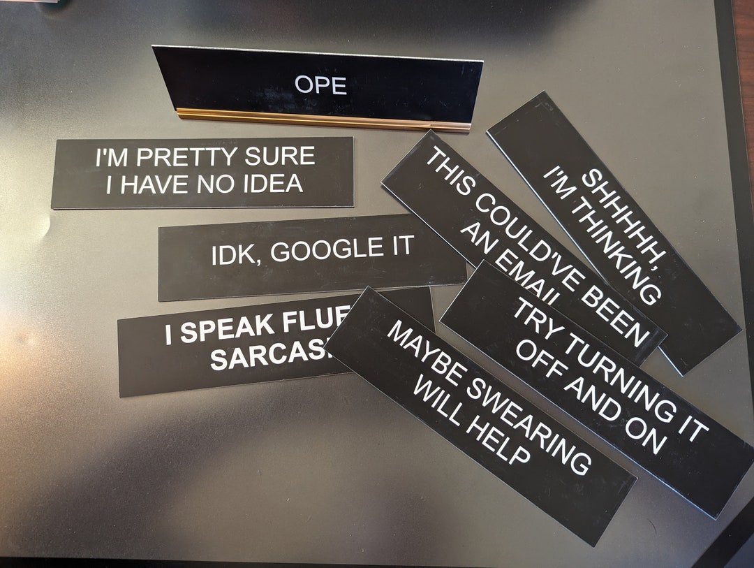 Interchangeable Signs Version 2 | Funny Office Gift | Name Plate | Boss ...