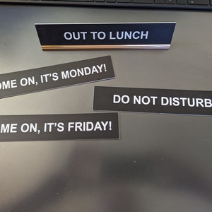 Interchangeable Signs Version 2 | Funny Office Gift | Name Plate | Boss ...