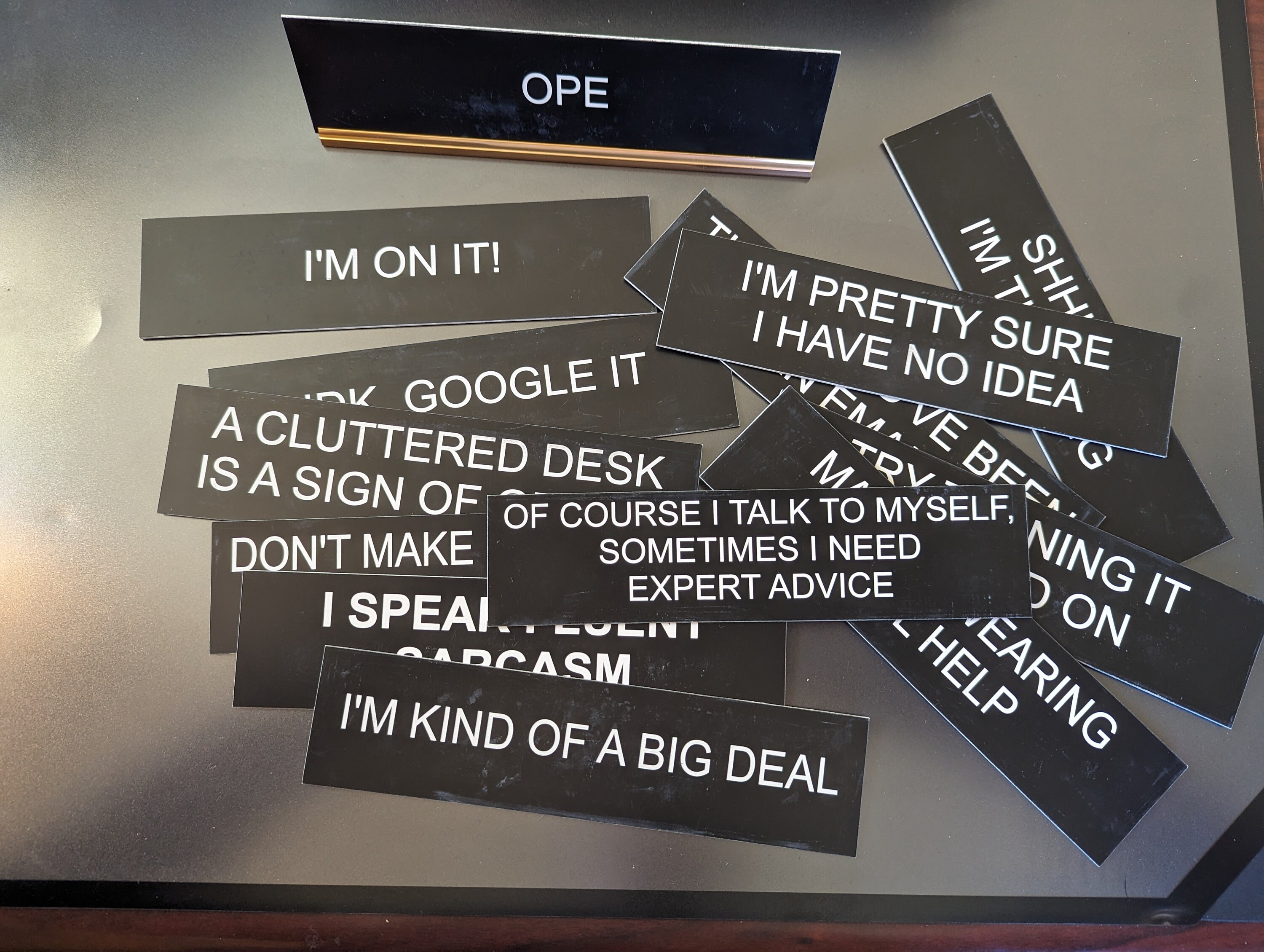 Interchangeable Signs Version 2 | Funny Office Gift | Name Plate | Boss ...