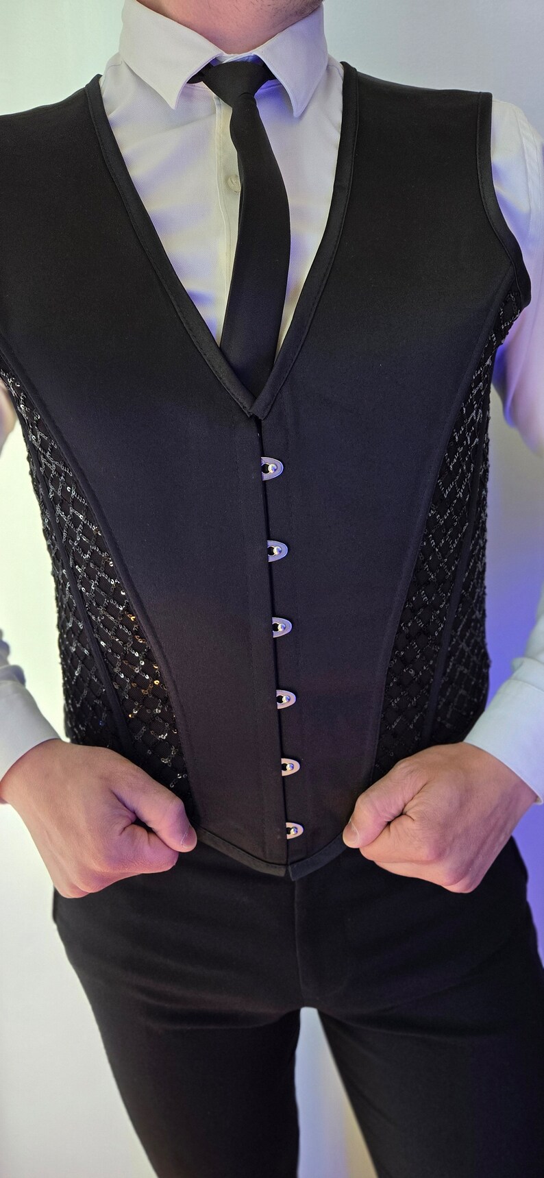 Mens Black Corset, Bodice Festival Outfit, Mens Fashion Vest, Vintage ...