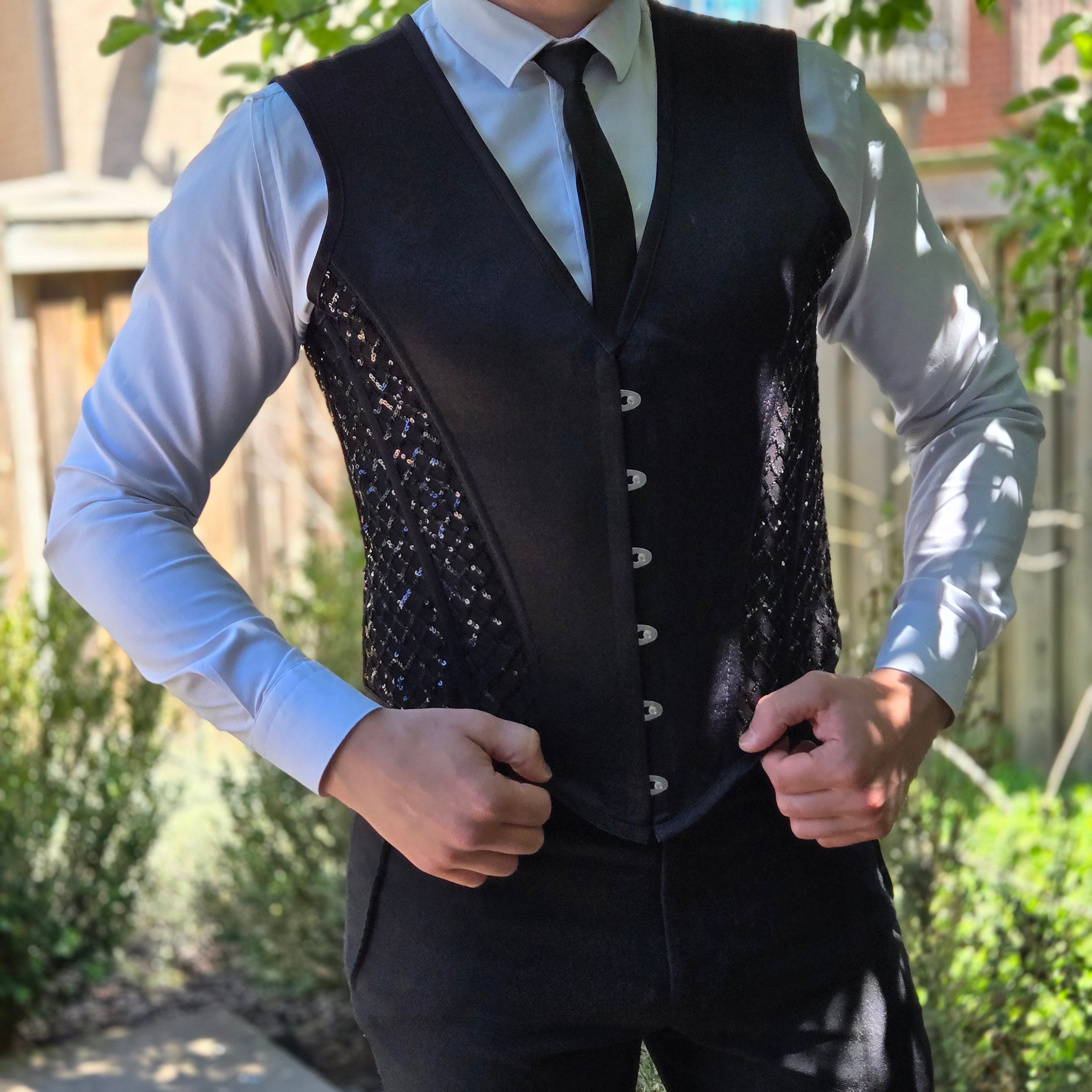 Mens Black Corset, Bodice Festival Outfit, Mens Fashion Vest, Vintage ...