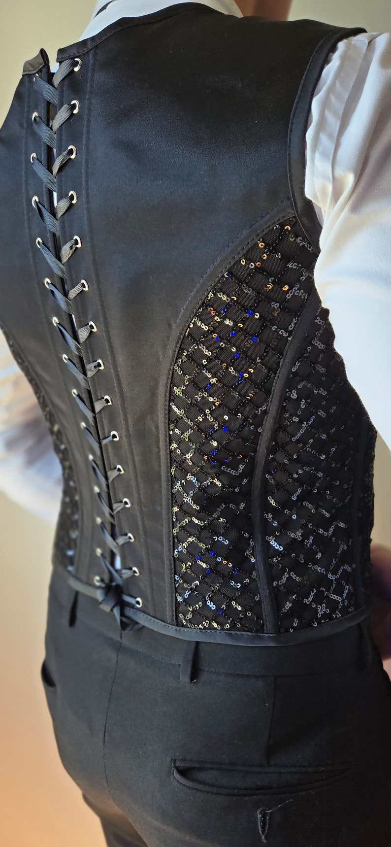 Mens Black Corset, Bodice Festival Outfit, Mens Fashion Vest, Vintage ...