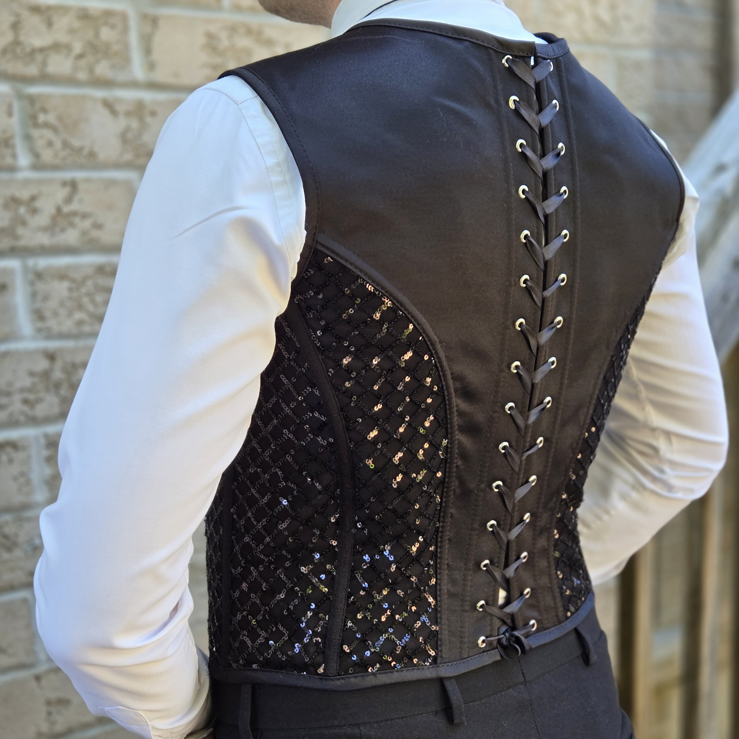 Mens Black Corset, Bodice Festival Outfit, Mens Fashion Vest, Vintage ...
