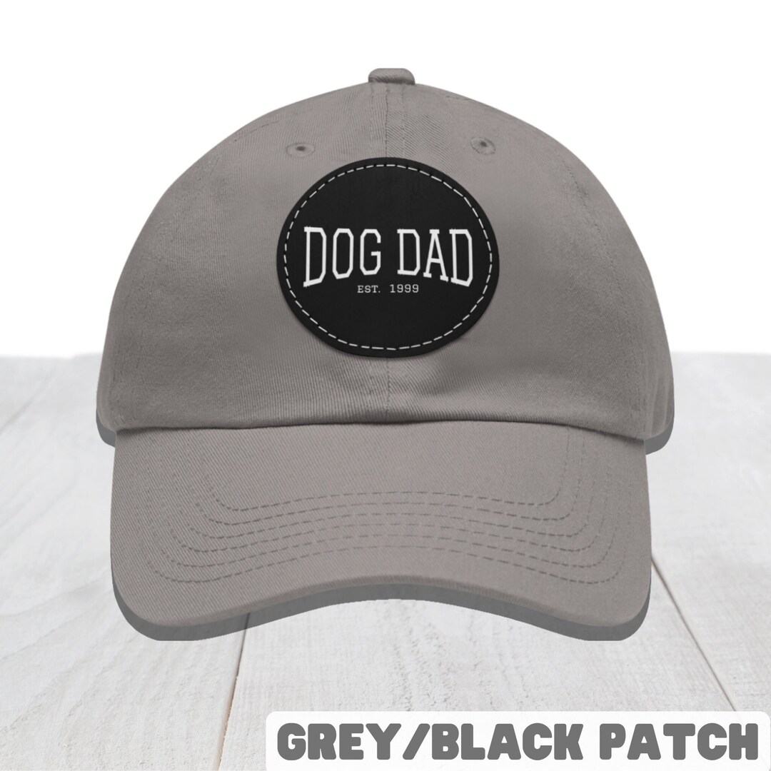 Dog Dad Hat Father's Day Gift Round Leather Patch Hat Dog Lover Gift ...