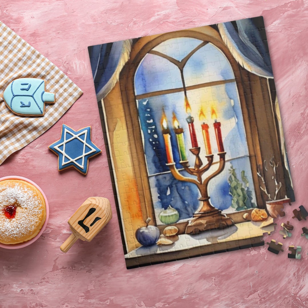 Hanukkah Puzzle Jewish Holiday Puzzle Geometric Puzzle Perfect Hanukkah ...
