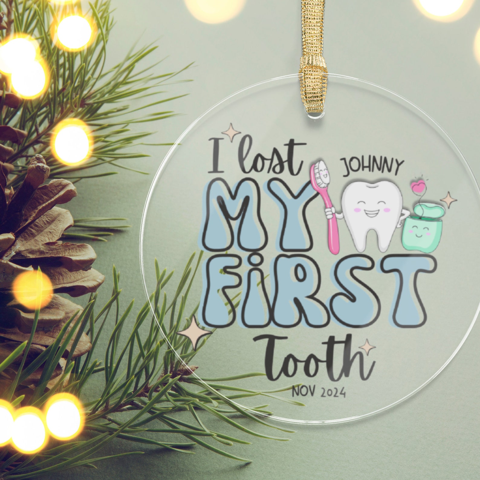 Custom I Lost My First Tooth Christmas Ornament Milestone Christmas ...