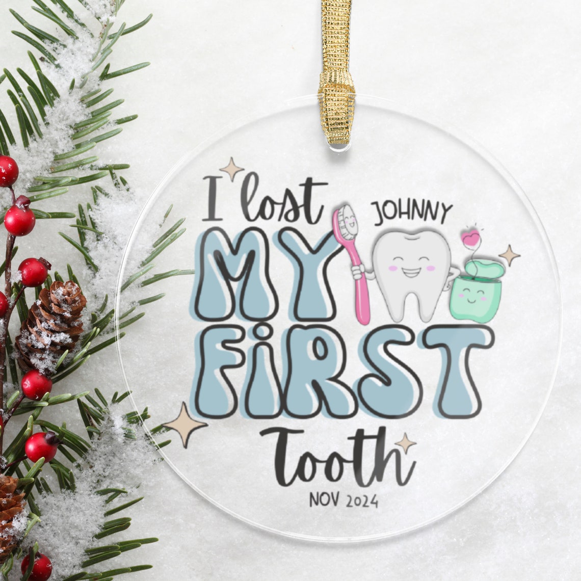 Custom I Lost My First Tooth Christmas Ornament Milestone Christmas ...