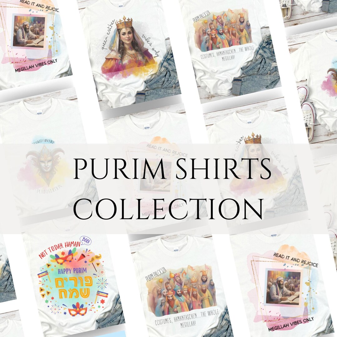 Purim Party Shirts Cute Purim Costume Tee Purim Graphic T-shirt Queen ...